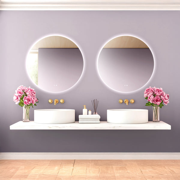 Cassiopeia Round Illuminated Vanity Mirror | Modern Mirrors