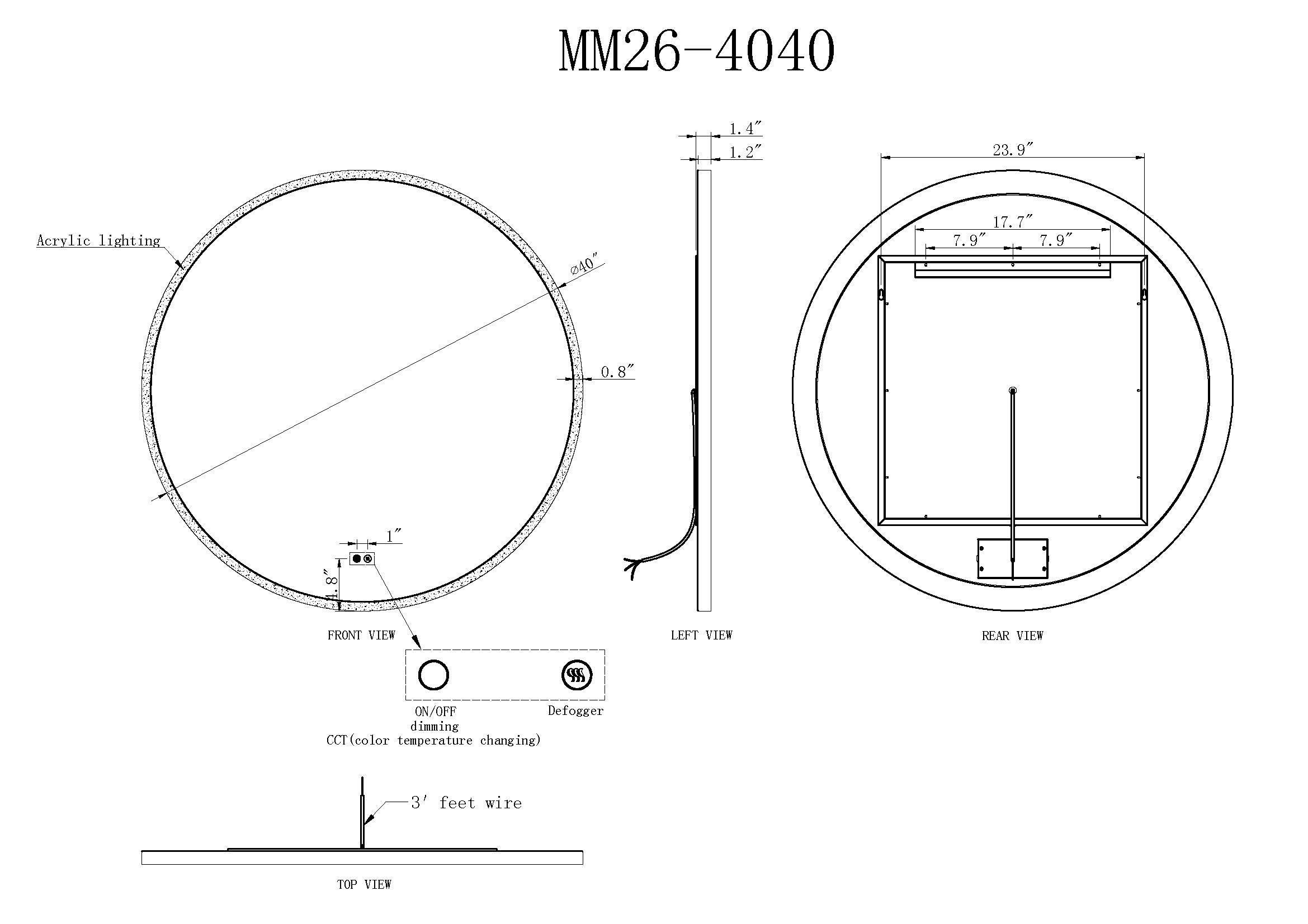 Saturn Round Illuminated Vanity Mirror | Modern Mirrors